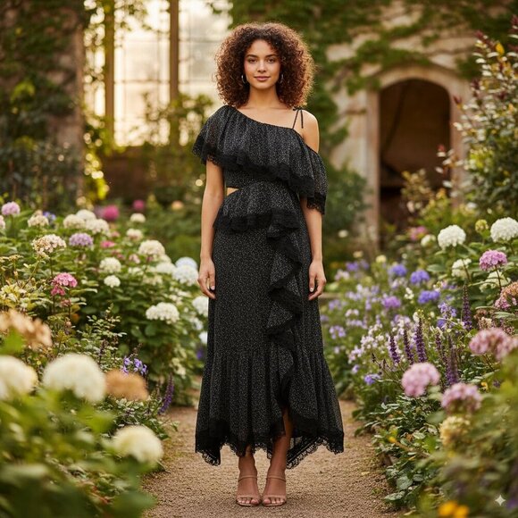 KEEPSAKE the Label | Dresses | Keepsake Complex Midi Dress Black Spot ...